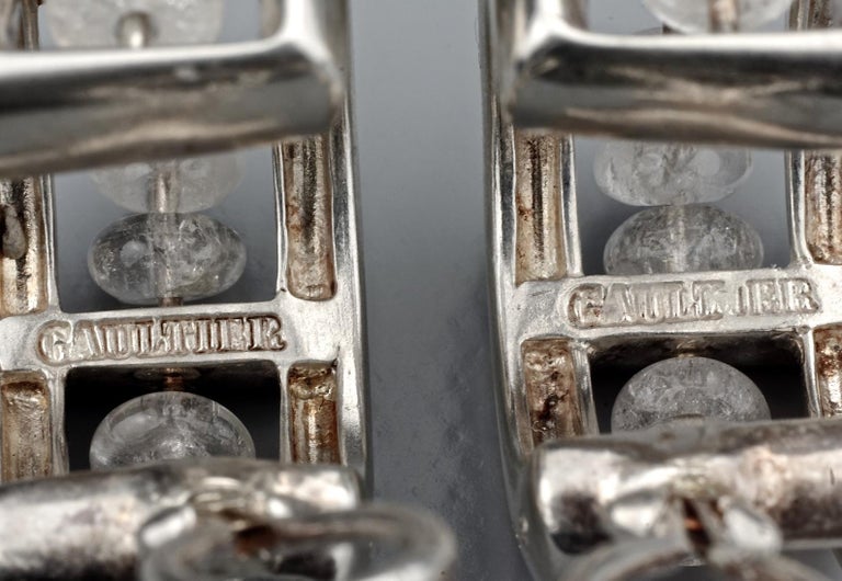 Vintage JEAN PAUL GAULTIER Abacus Sterling Silver Abacus Earrings For ...