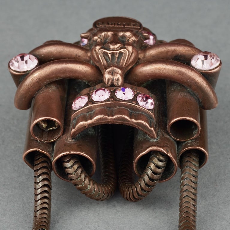 Vintage JEAN PAUL GAULTIER Gargoyle Tubular Dangling Chain Gothic ...