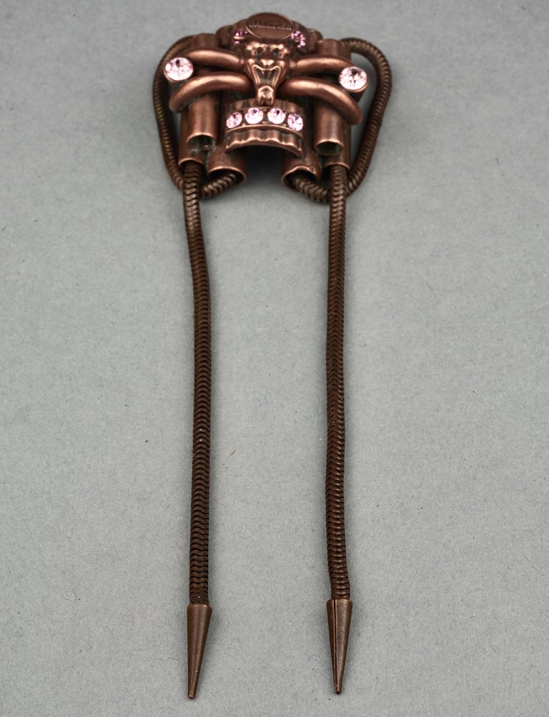 Vintage JEAN PAUL GAULTIER Gargoyle Tubular Dangling Chain Gothic ...