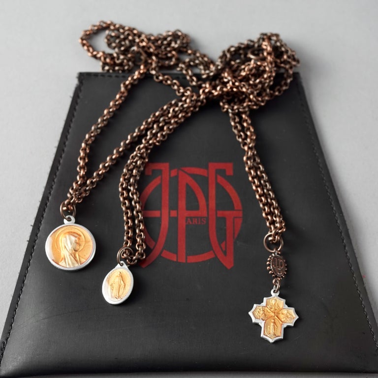 Vintage JEAN PAUL GAULTIER Logo Scapular Religious Charm Tiered ...