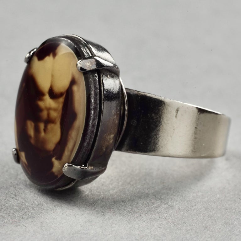 Vintage JEAN PAUL GAULTIER Male Torso Ring at 1stDibs