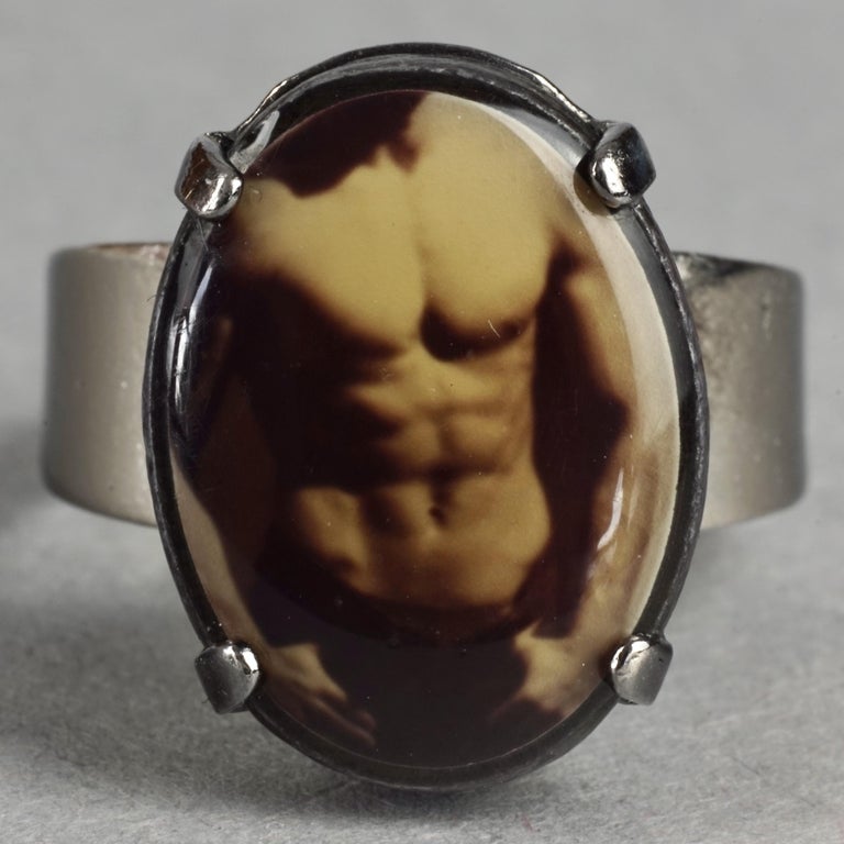 Vintage JEAN PAUL GAULTIER Male Torso Ring at 1stDibs