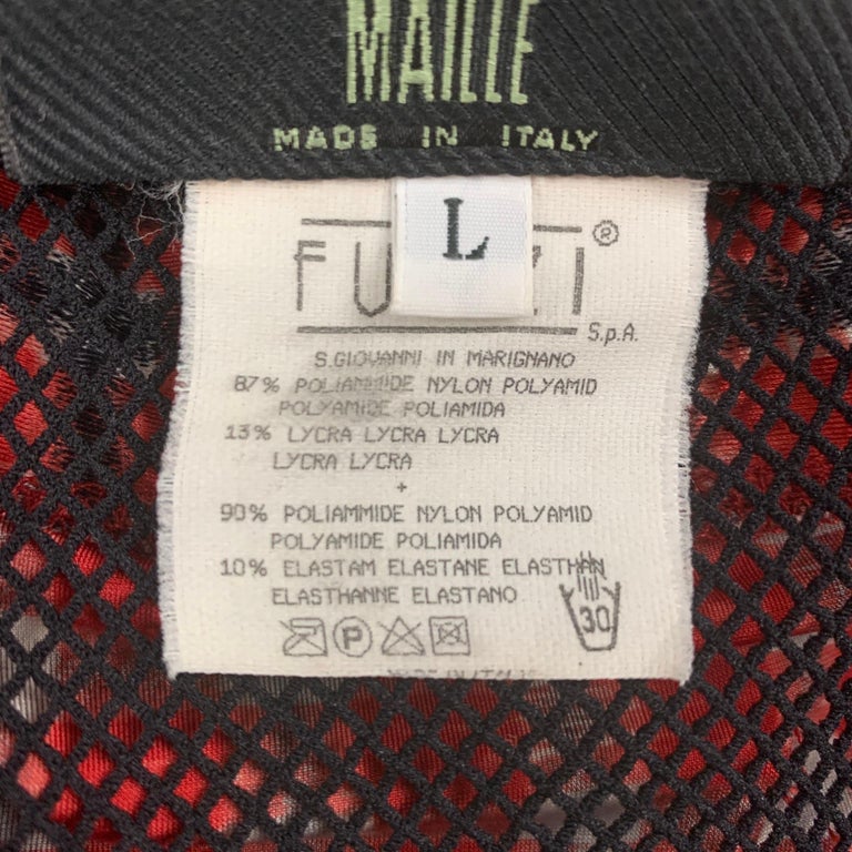 Vintage JEAN PAUL GAULTIER Size L Black Red Plaid Nylon Lycra ...