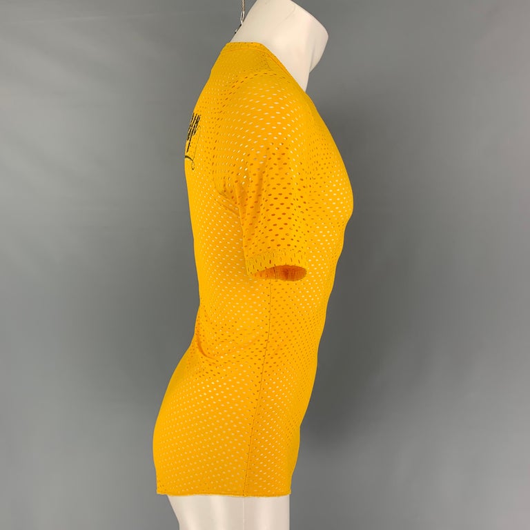 Vintage JEAN PAUL GAULTIER Size S Yellow Perforated Jersey JPG's Pin Up ...