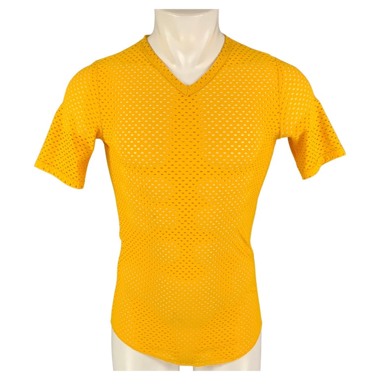 Vintage JEAN PAUL GAULTIER Size S Yellow Perforated Jersey JPG's Pin Up ...
