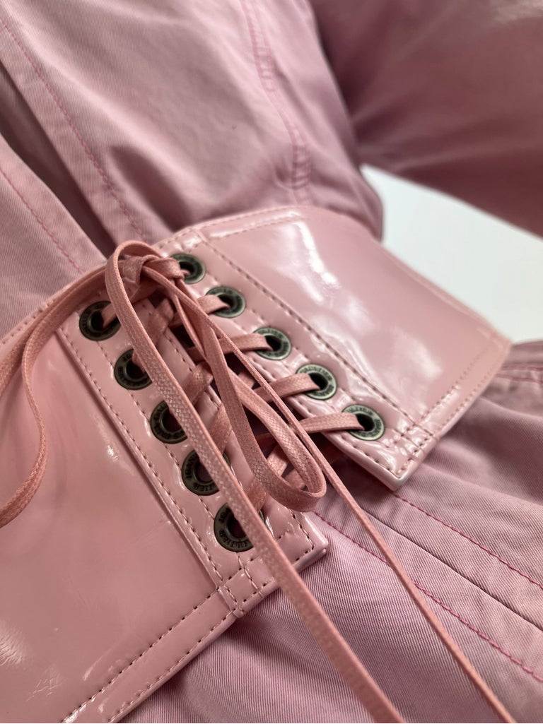 Vintage Jean Paul Gaultier Tiered Ruffle Trench Coat Patent Leather ...