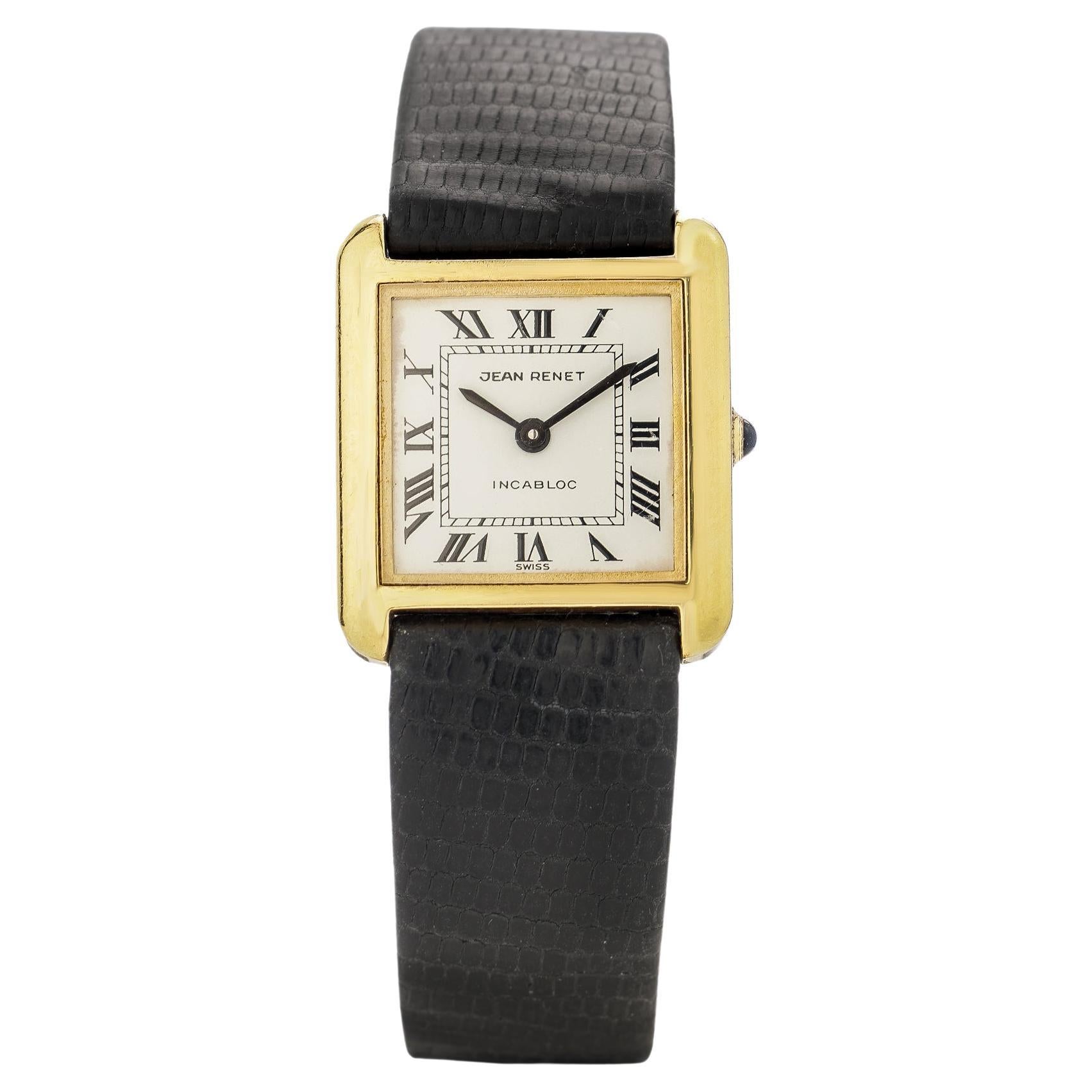 1960s Retro Yellow Gold Lip Ladies Wristwatch For Sale at 1stDibs
