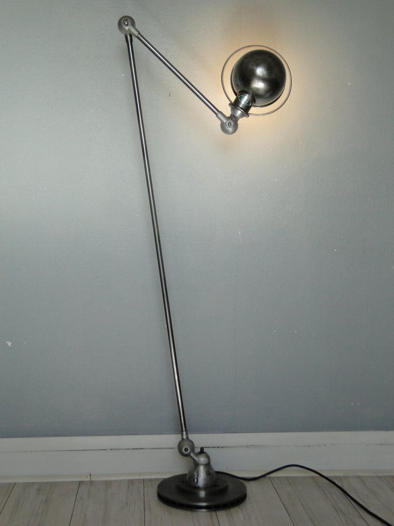 Jean Louis Domecq Jielde Lamp 2 Arms Brushed French Industrial For Sale ...