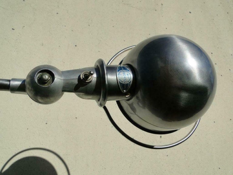Jean Louis Domecq Jielde Lamp Brushed French Industrial For Sale at 1stDibs