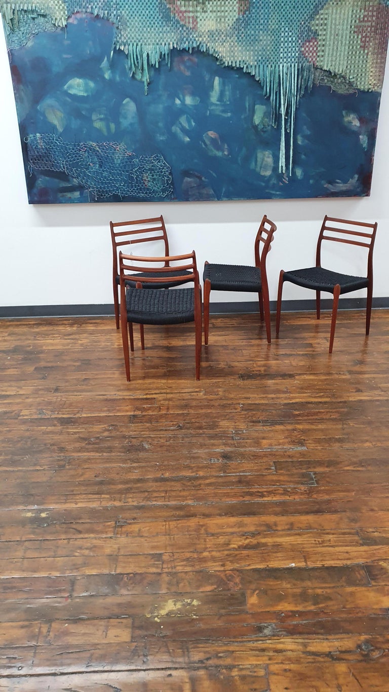 Vintage J.L. Moller 78s Chairs, Set of 4 For Sale at 1stDibs