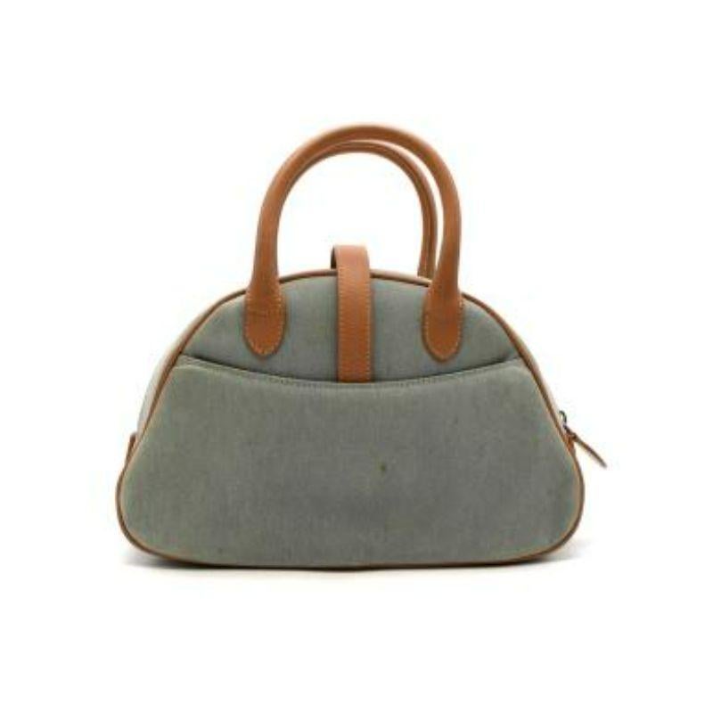 Vintage John Galliano Mini Double Saddle Denim Bag For Sale at 1stDibs