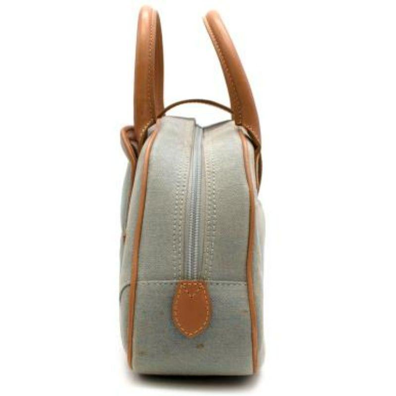 Vintage John Galliano Mini Double Saddle Denim Bag For Sale at 1stDibs