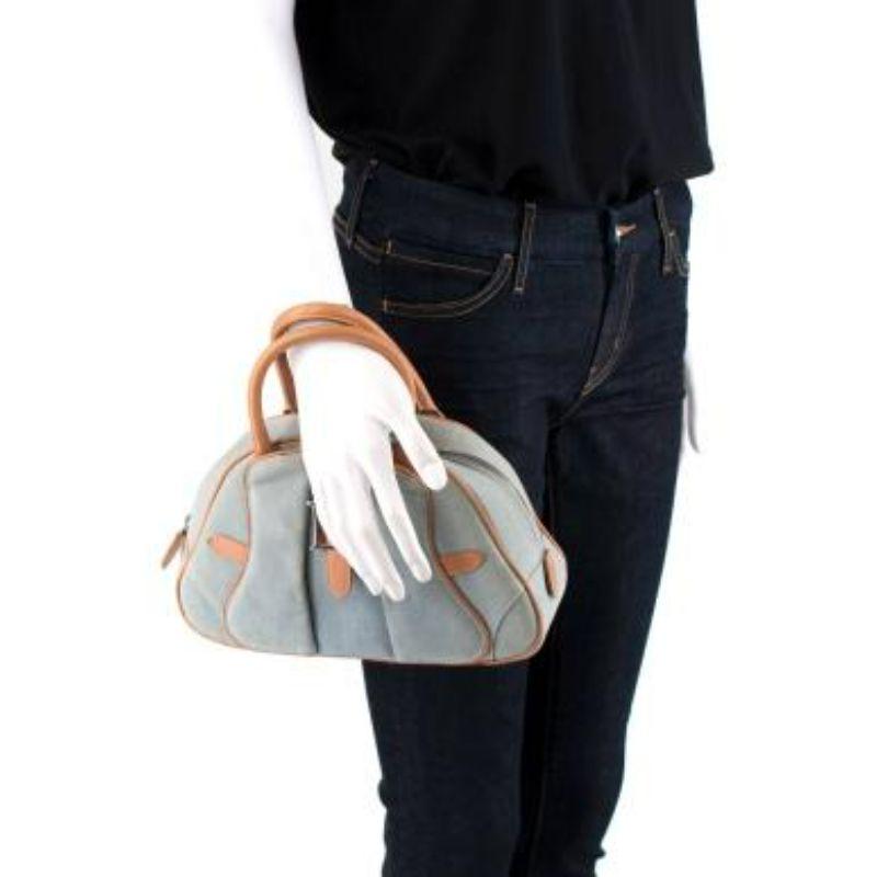 Vintage John Galliano Mini Double Saddle Denim Bag For Sale at 1stDibs
