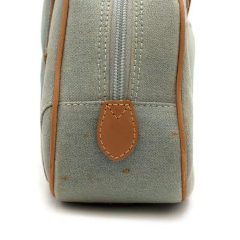 Vintage John Galliano Mini Double Saddle Denim Bag For Sale at 1stDibs