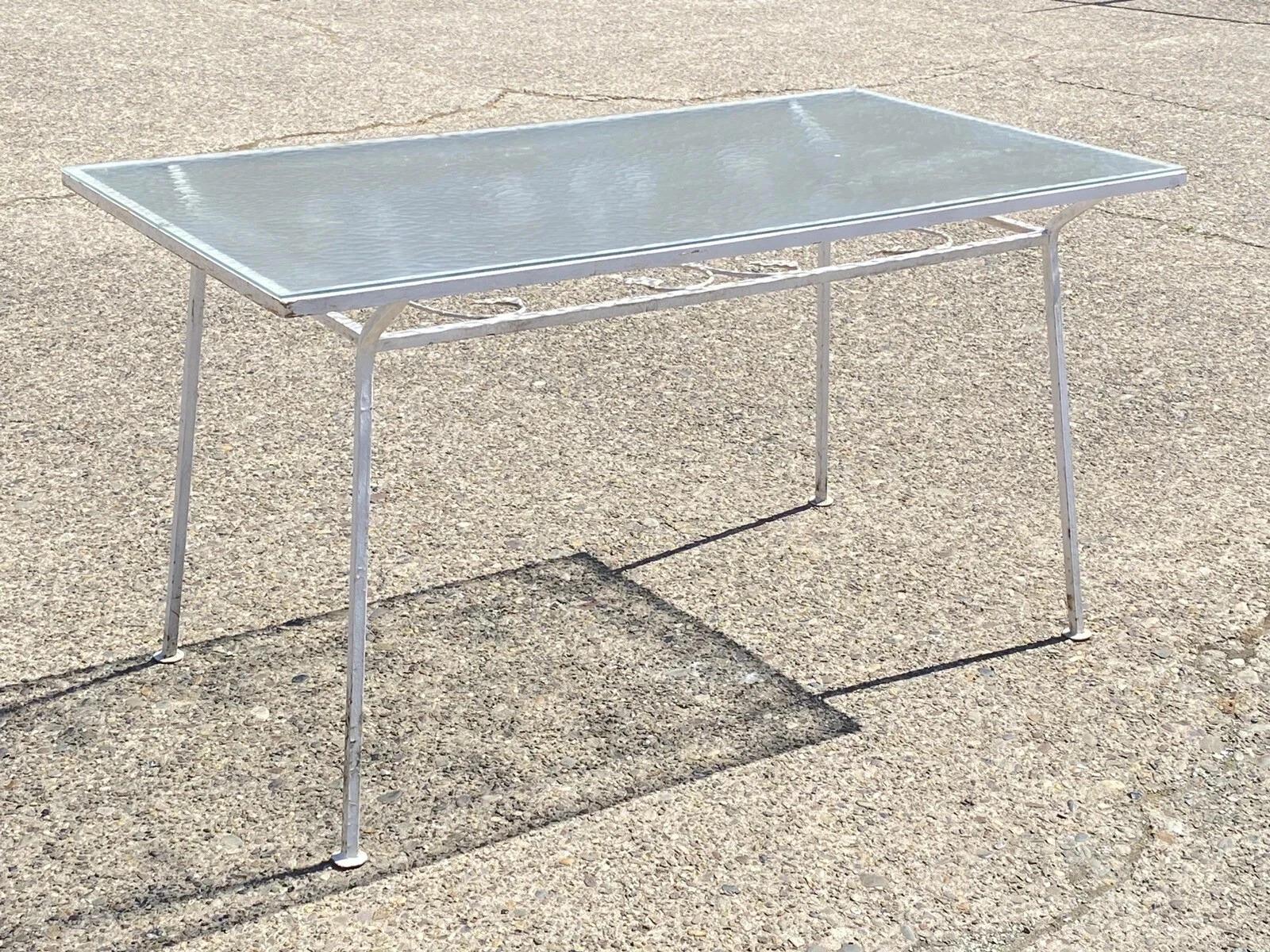 Vintage John Salterini Grapevine Wrought Iron Garden Patio Dining Set ...