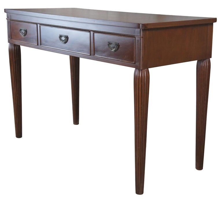 Vintage John Wanamaker Mahogany Console Table or Library Office Writing ...