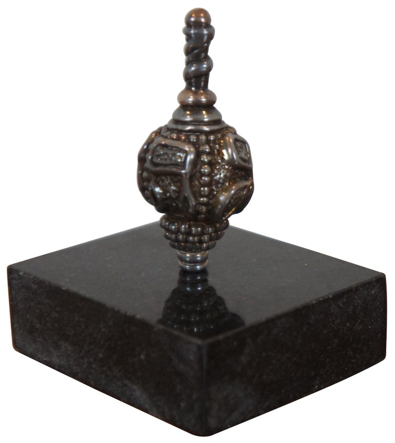 Vintage Judaica Sterling Silver 925 Dreidel Sculpture Paperweight ...