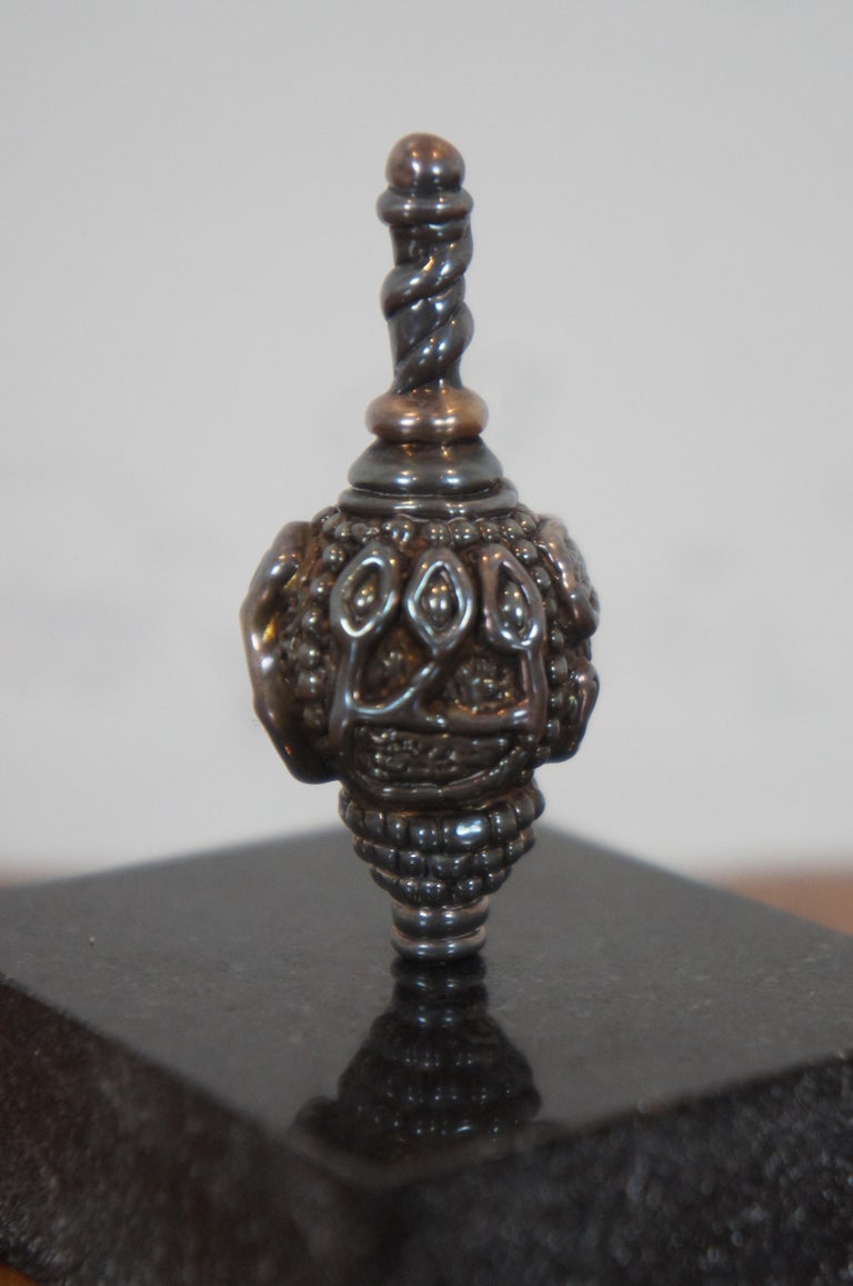 Vintage Judaica Sterling Silver 925 Dreidel Sculpture Paperweight ...