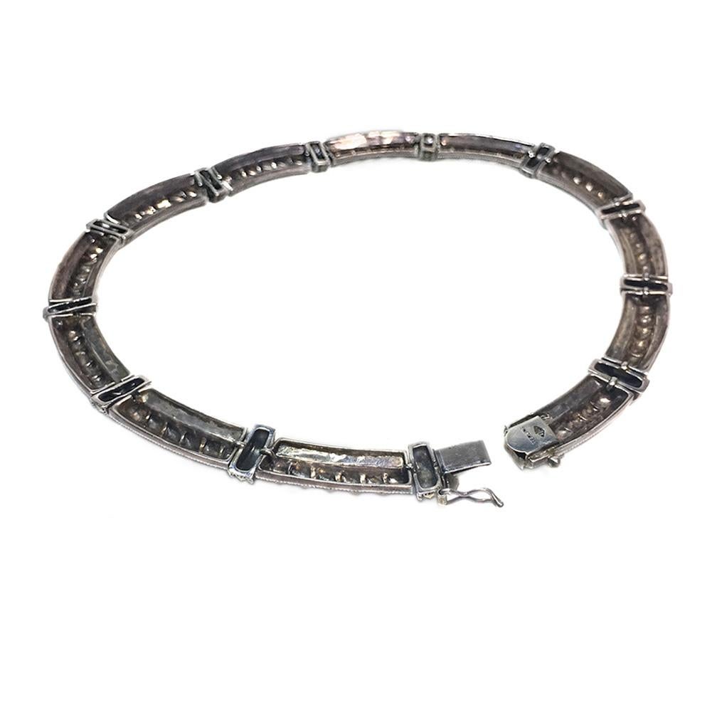 Vintage Judith Jack Sterling and Marcasite Choker For Sale at 1stDibs