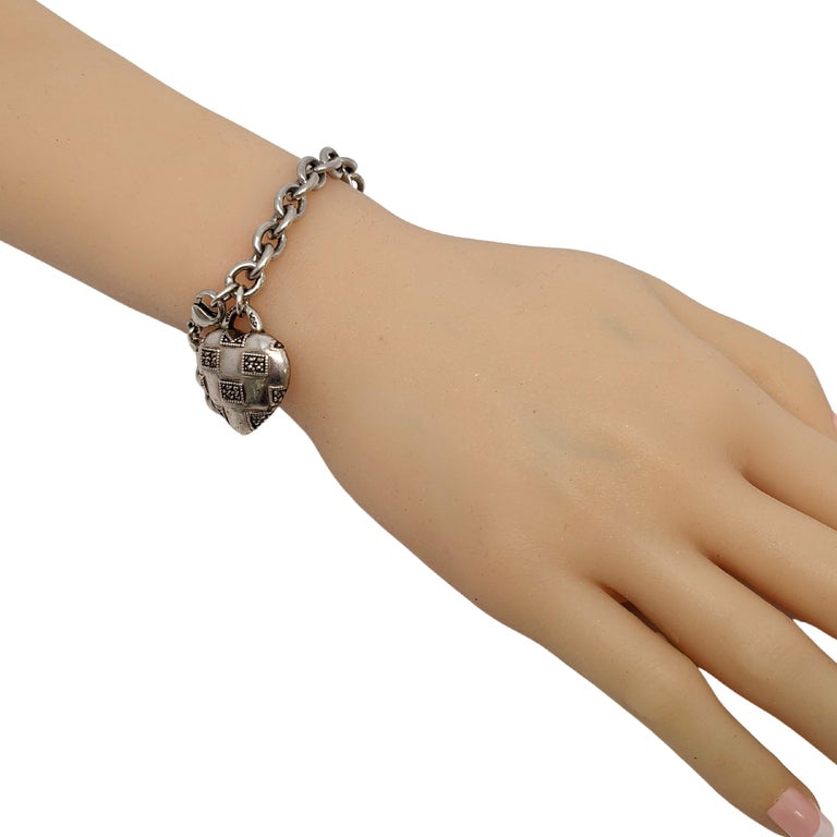 Vintage Judith Jack Sterling Silver Marcasite Heart Charm Dangle ...