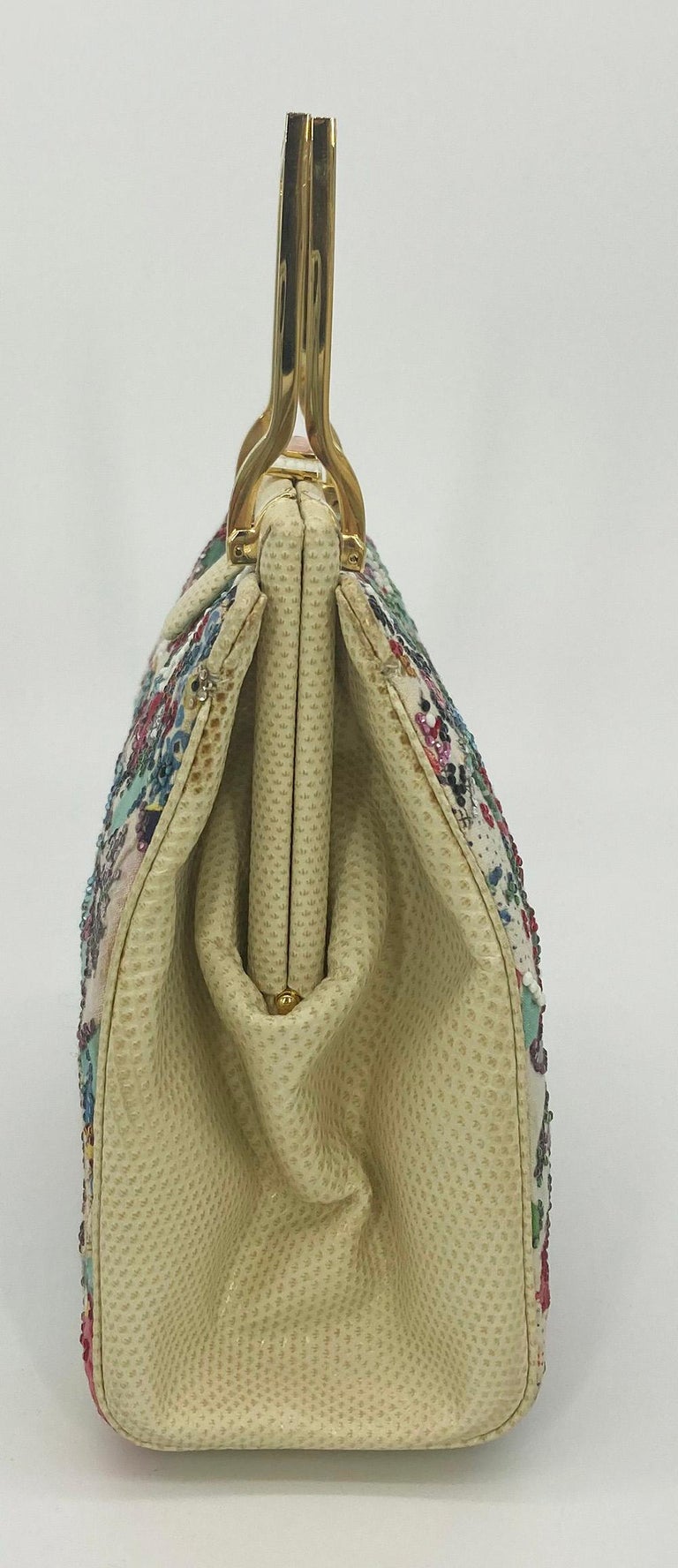 Vintage Judith Leiber Patchwork Quilt Cotton Swarovski Crystal Clutch ...