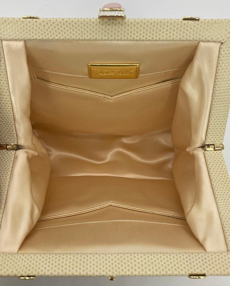 Vintage Judith Leiber Patchwork Quilt Cotton Swarovski Crystal Clutch ...