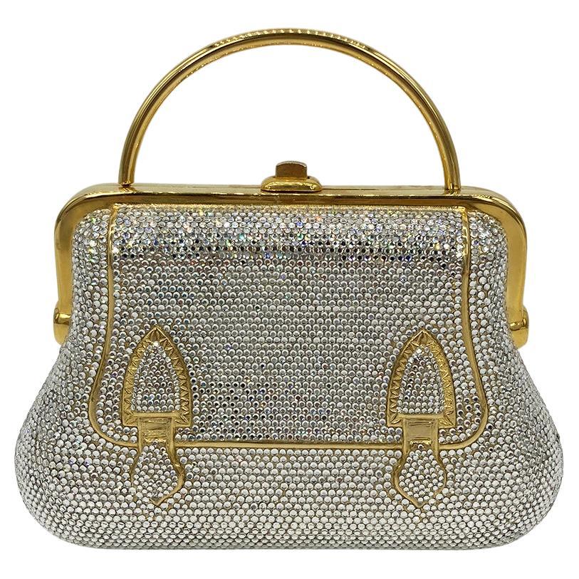 Vintage Judith Leiber Top Handle Swarovski Crystal Minaudiere For Sale ...