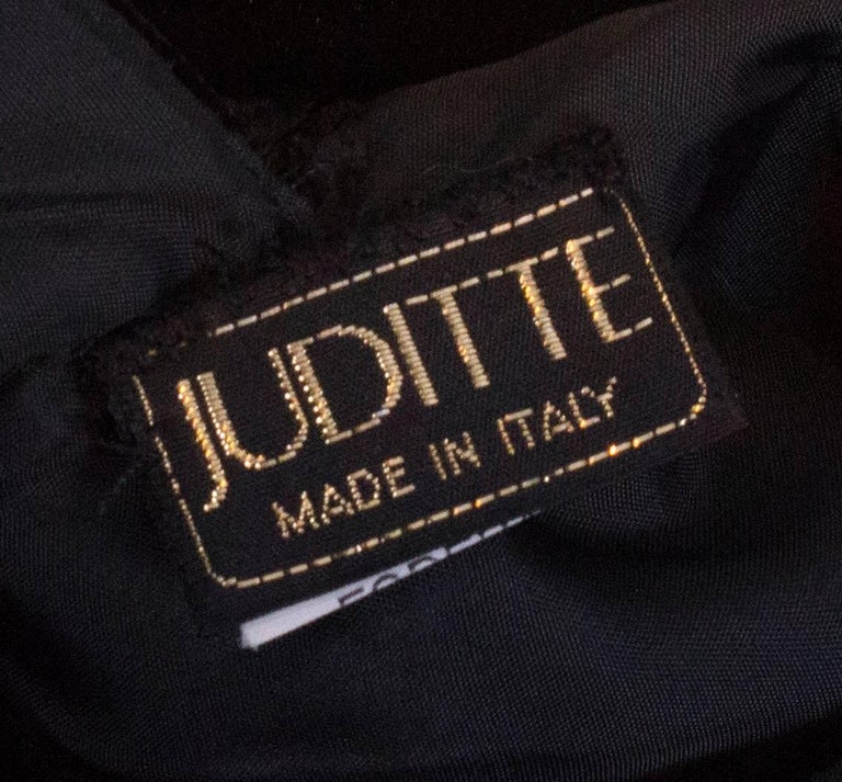 Vintage Juditte Velvet and Silk Cocktail Dress For Sale at 1stDibs