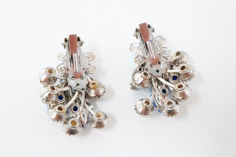 Vintage Juliana-Style Pastel Blue Aurora Borealis Rhinestone Statement ...