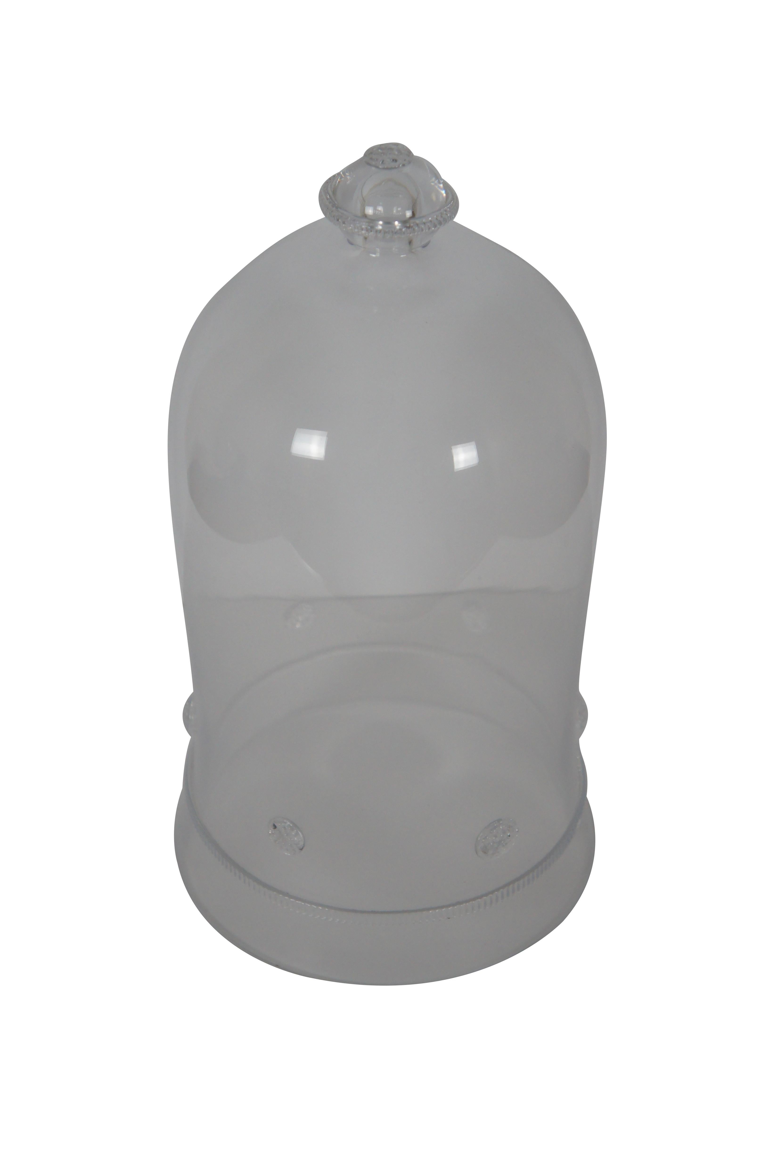 Vintage Juliska Art Glass Isabella Cloche Dome Bell Jar Display ...