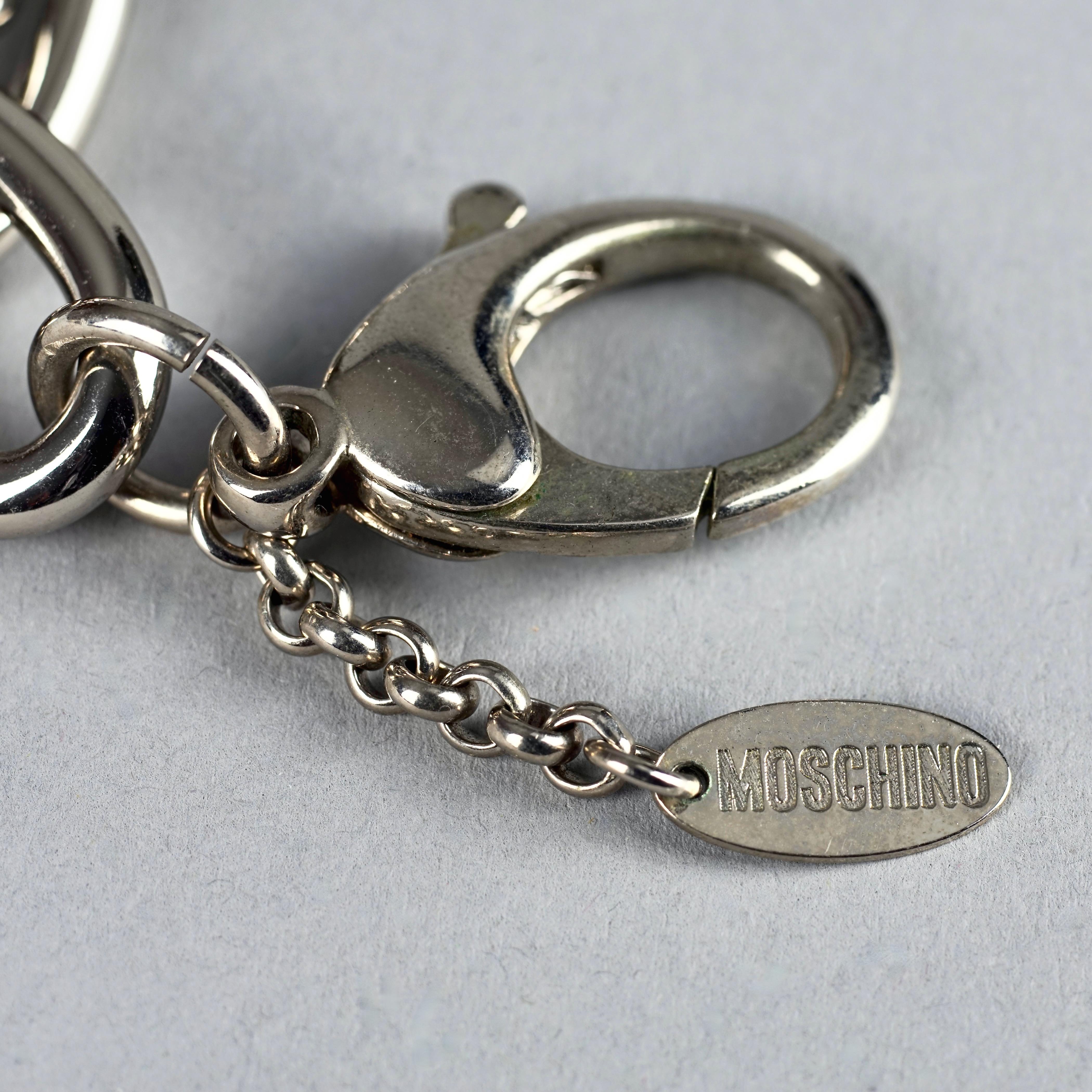Vintage Jumbo MOSCHINO Cutout Logo Medallion Necklace For Sale at 1stDibs