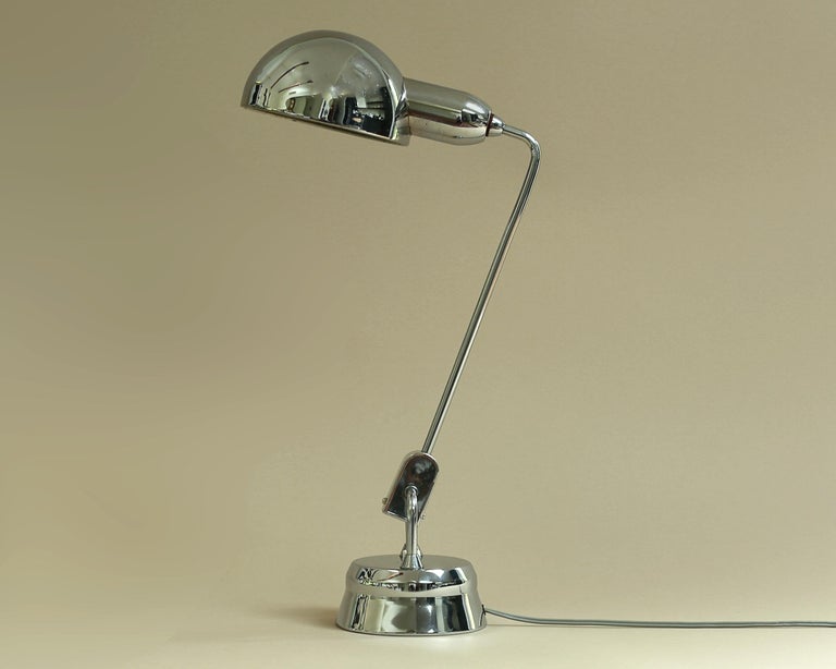 Vintage Jumo 600 Chrome Table Lamp - 1940's - 1950's Mid Century Modern ...
