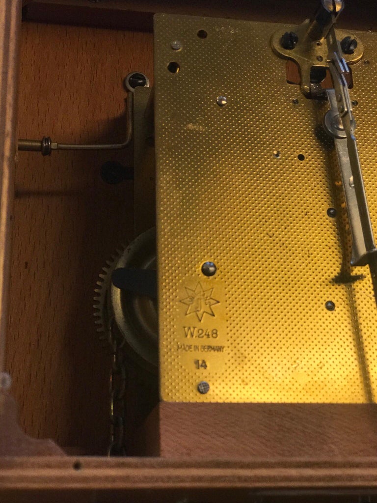 Vintage Junghans Pendulum Wall Clock in Teak from the 1960s at 1stDibs