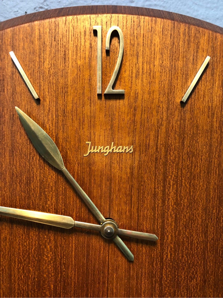 Vintage Junghans Pendulum Wall Clock in Teak Veneer from the 1960s at ...