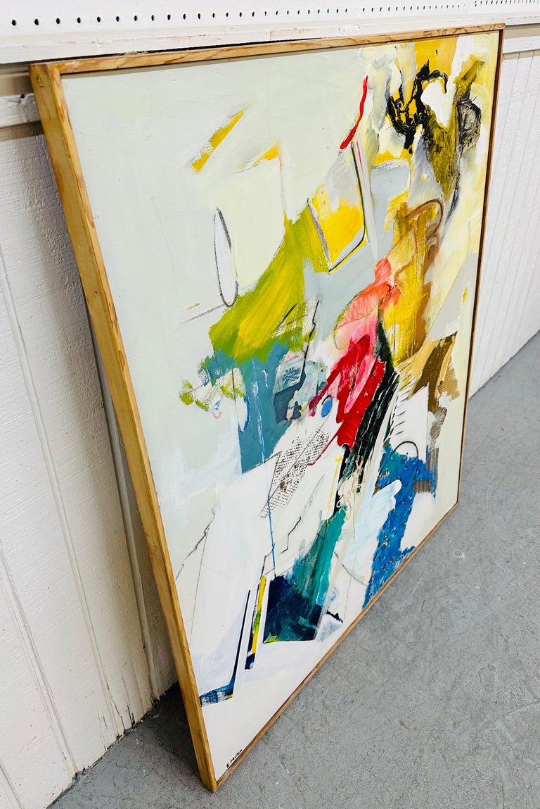 Vintage Kandinsky Style Abstract Painting Signed E. Miller For Sale at ...