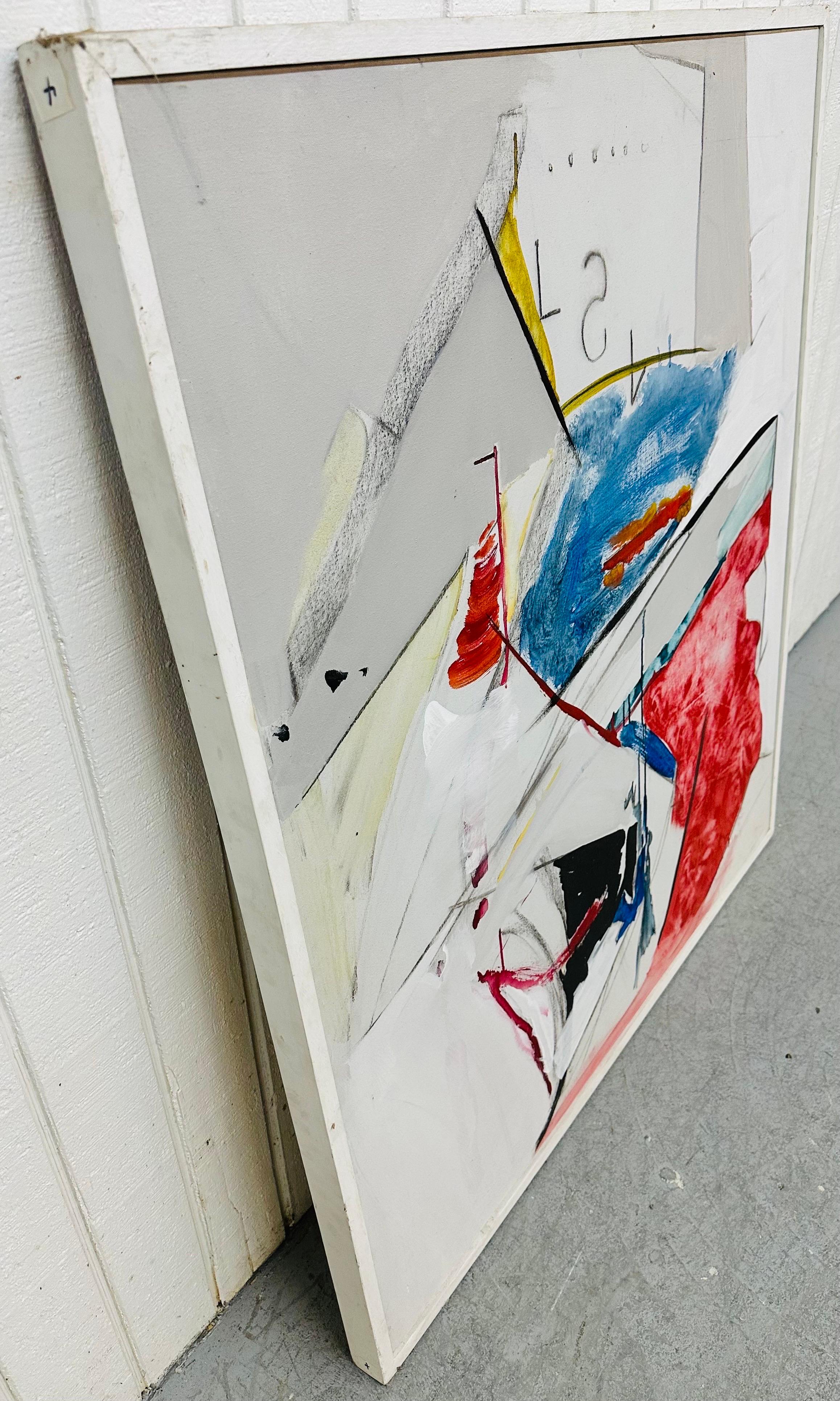 Vintage Kandinsky Style Abstract Painting Signed E. Miller For Sale at ...
