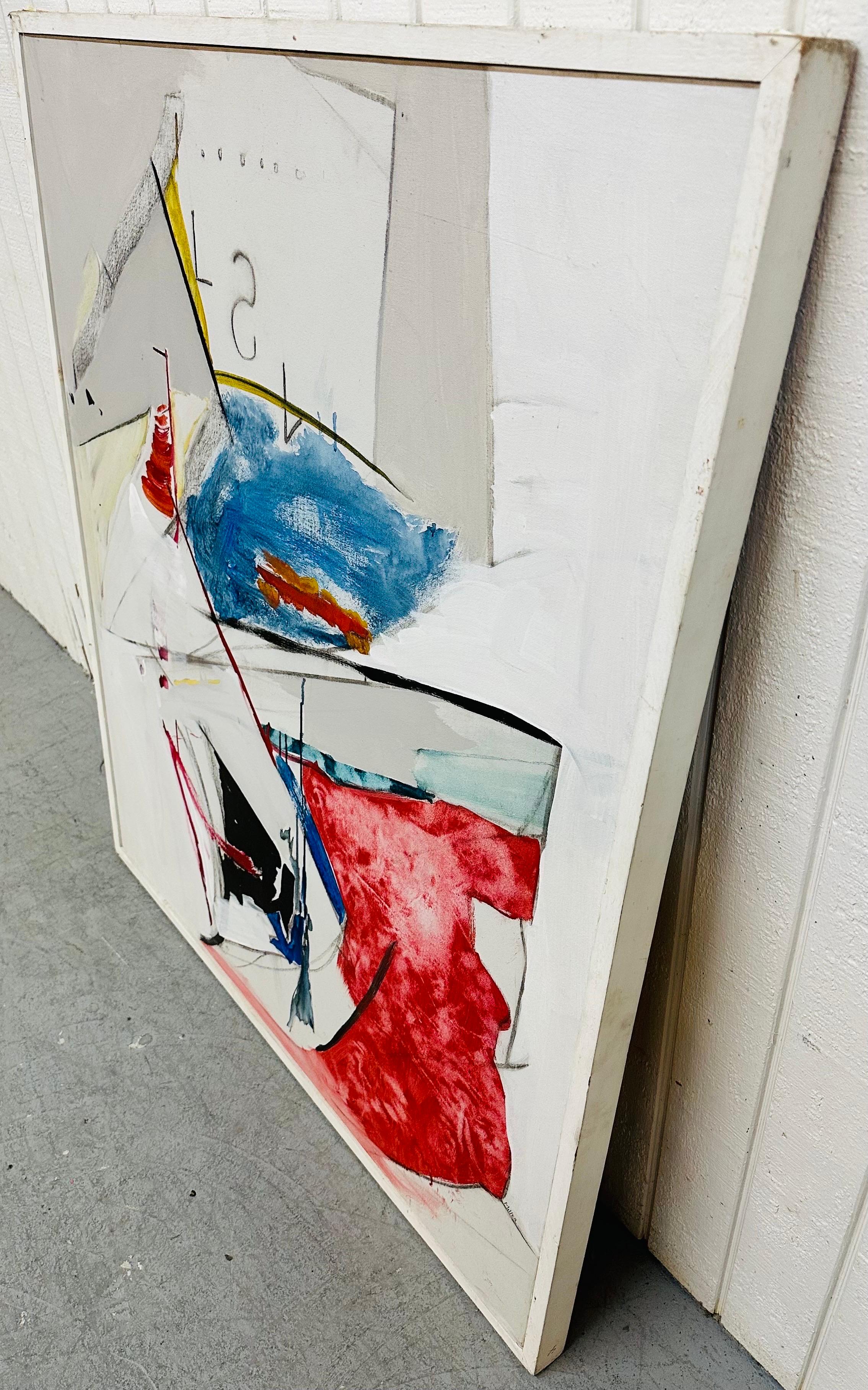 Vintage Kandinsky Style Abstract Painting Signed E. Miller For Sale at ...