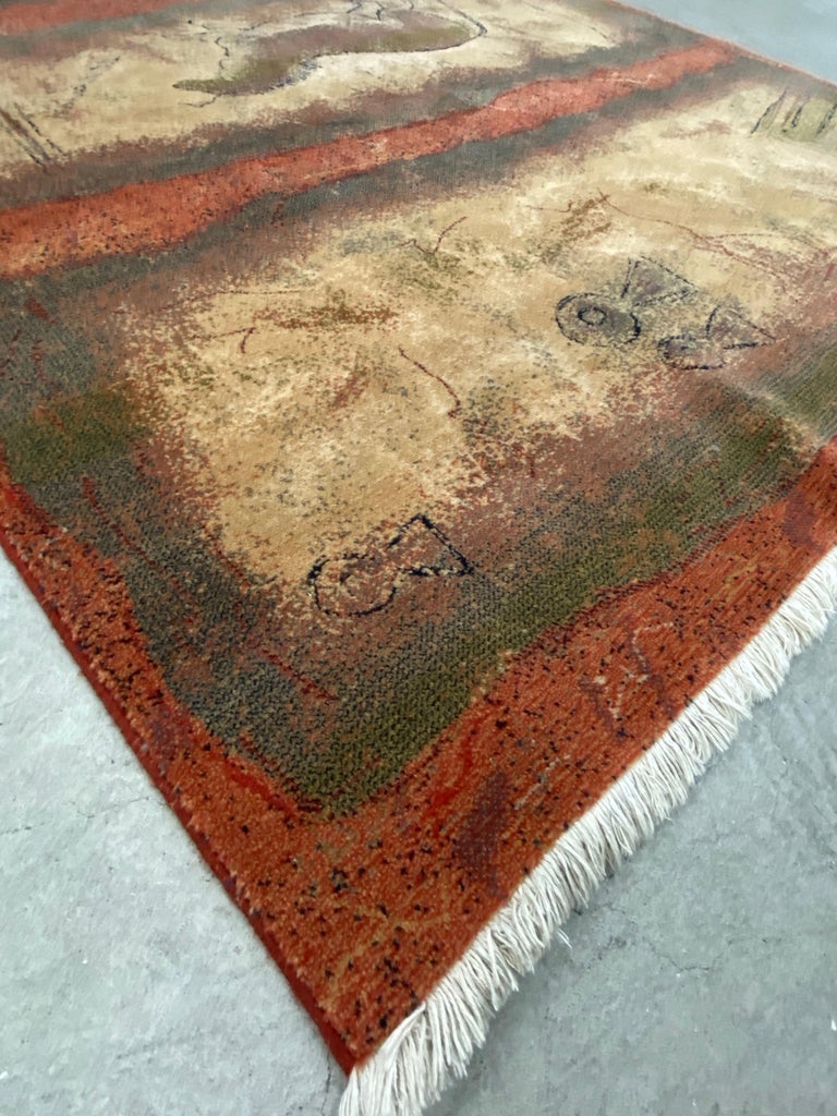 Vintage Karastan "Lascaux - Paleolithic Cave Drawing" Wool Rug, circa ...