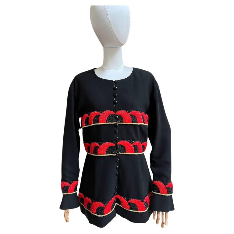 Vintage Karl Lagerfeld Embroidered Evening Jacket, 1980's For Sale at ...