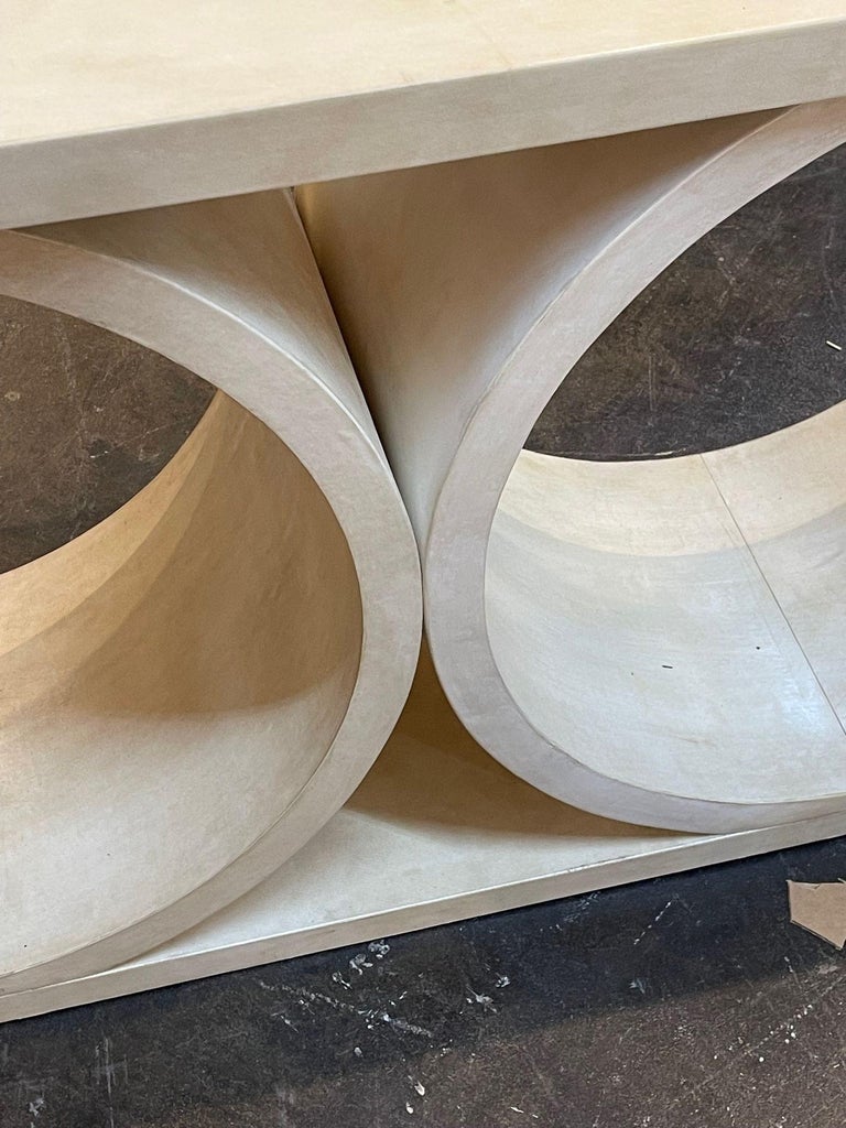 Vintage Karl Springer Style Sculpture Console at 1stDibs