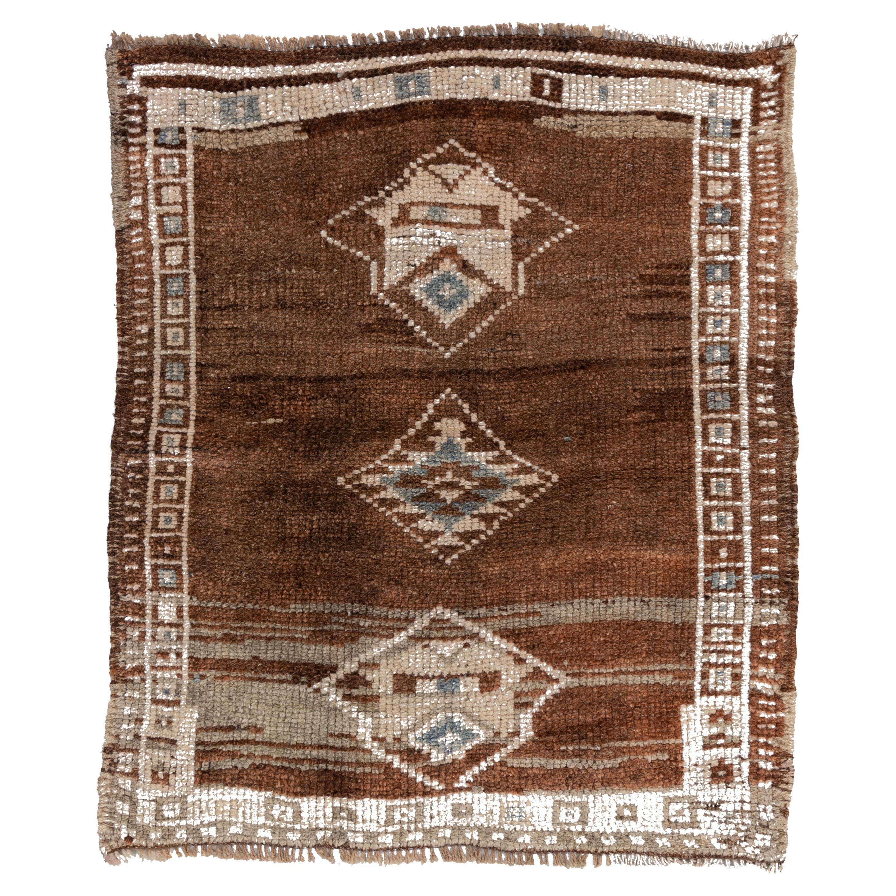 Vintage Neutral Kars Runner Rug For Sale at 1stDibs