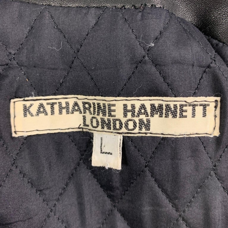 Vintage KATHARINE HAMNETT Winter 1990 Size L Black Clean Up Or Die ...