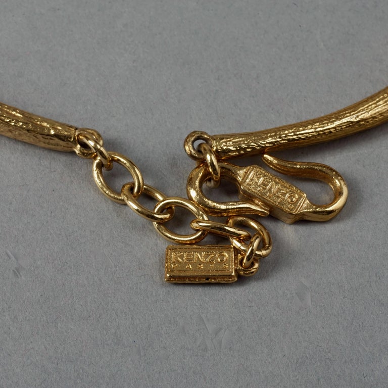 Vintage KENZO Calla Lily Flower Rigid Choker Necklace at 1stDibs ...