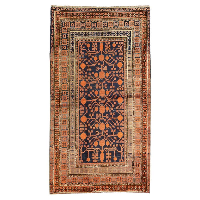 Vintage Khotan Pomegranate Turkestan Rug, 1950-1970 For Sale at 1stDibs