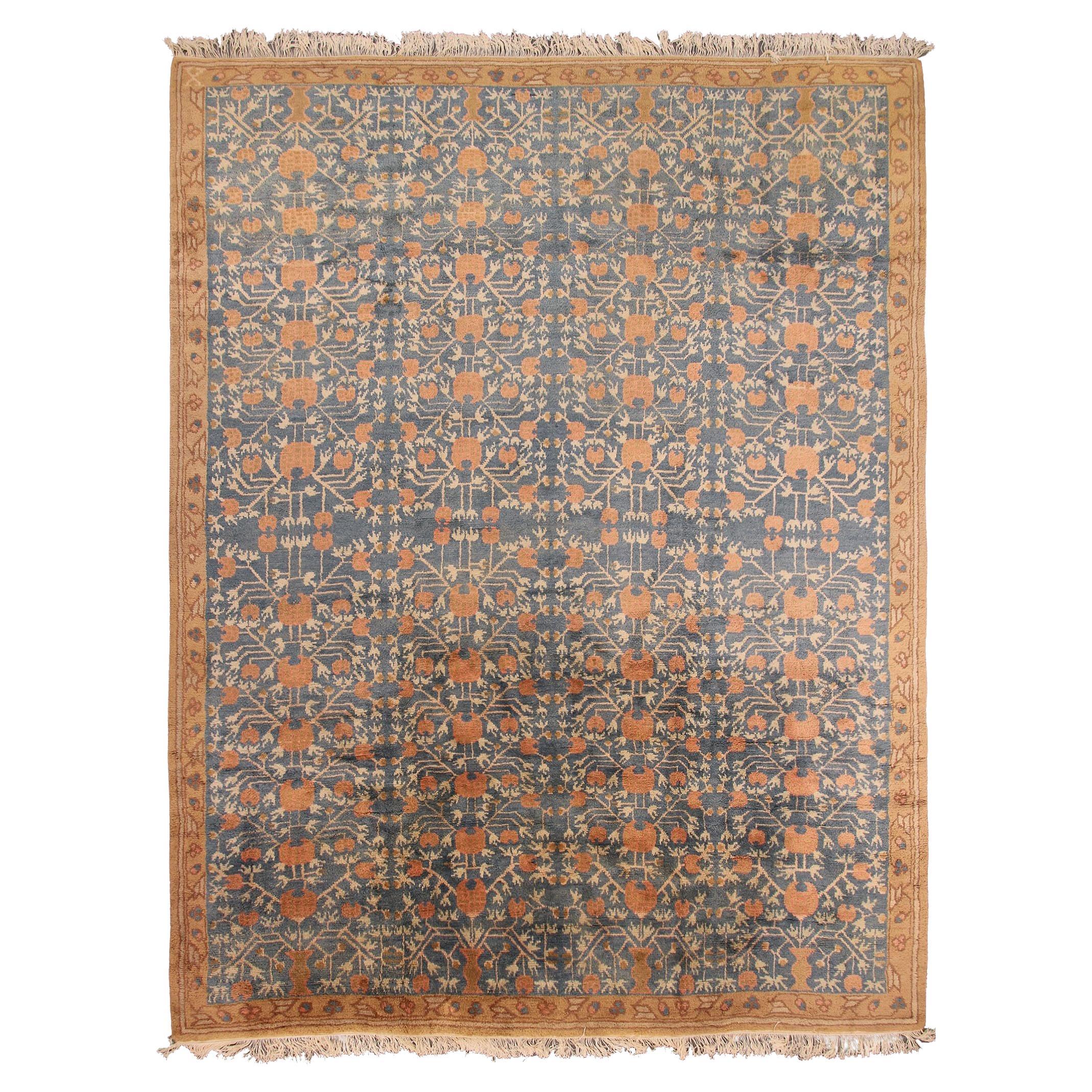 Oversized Antique Donegal Rug Arts and Crafts Rug European Art Nouveau ...