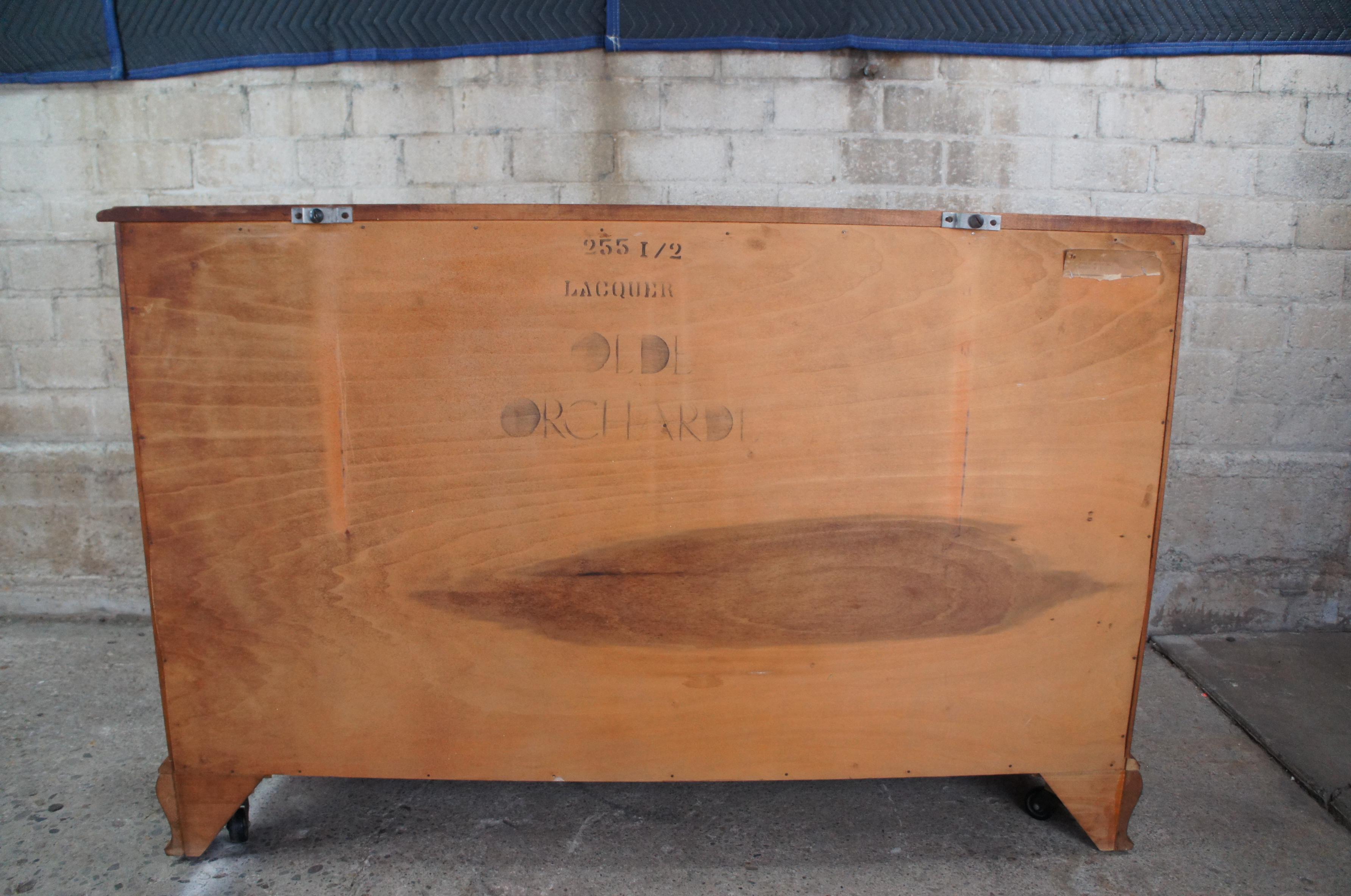 Vintage Kling Olde Orchard Maple Colonial Chippendale Mirror Vanity ...