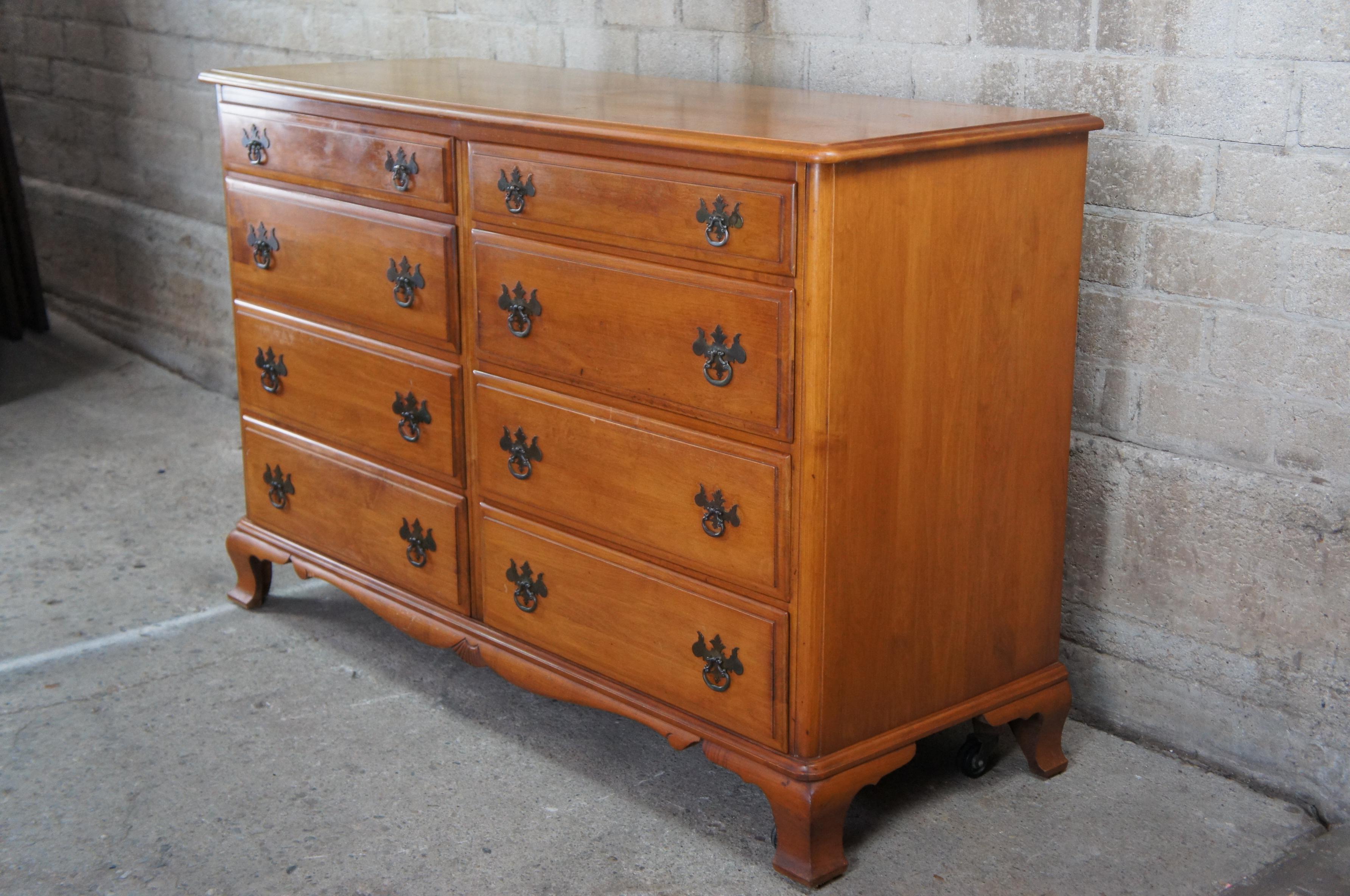 Vintage Kling Olde Orchard Maple Colonial Chippendale Mirror Vanity ...