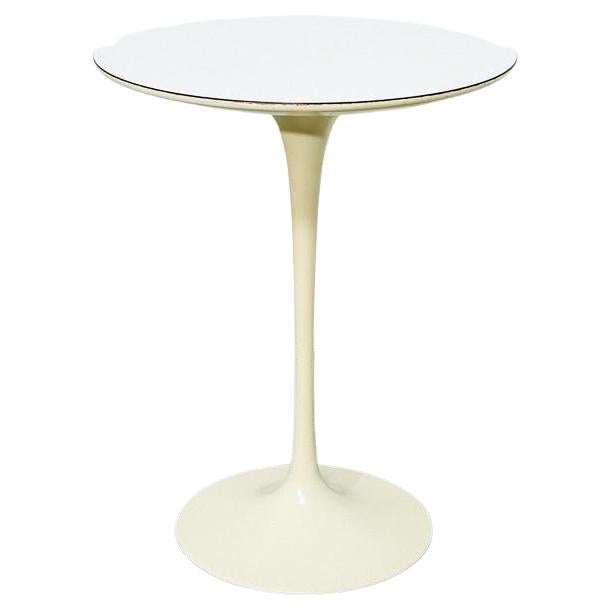 Vintage Etched Bronze Tulip Side Table at 1stDibs