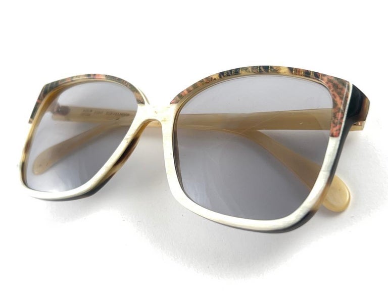 Vintage Köln Optik Genuine Buffalo Horn Frame Light Brown Lenses 70's W ...