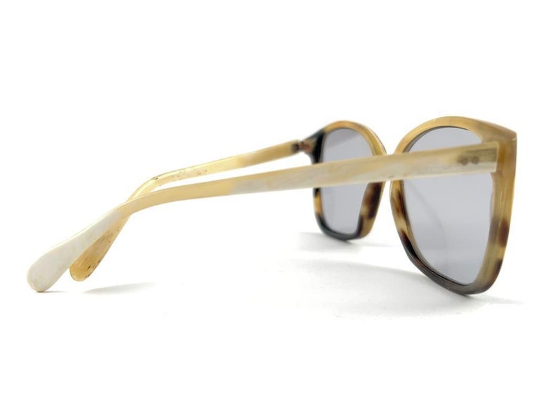 Vintage Köln Optik Genuine Buffalo Horn Frame Light Brown Lenses 70's W ...